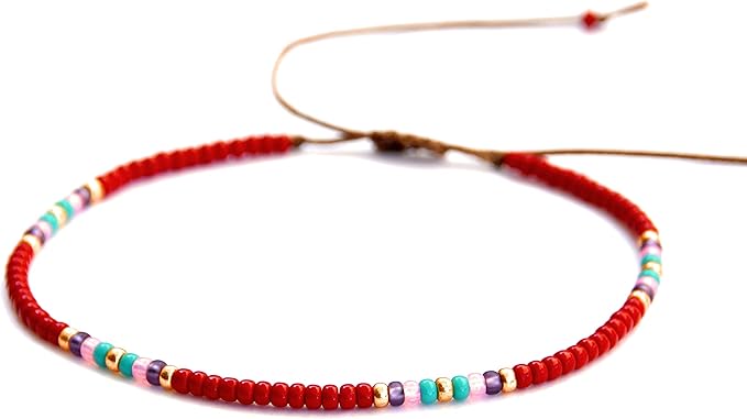 Amazon.com: Beaded Anklet for Women, Boho Bohemian Native American ...