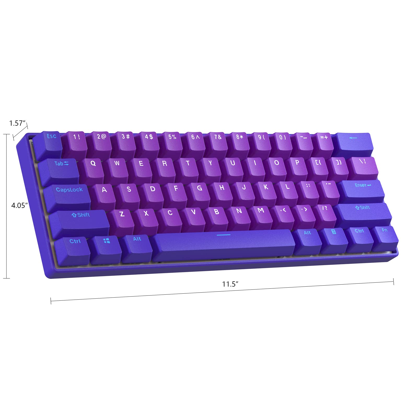 Buy 61 Mini Mechanical Keyboard,BOYI Mini RGB PBT Keycap Cherry MX ...