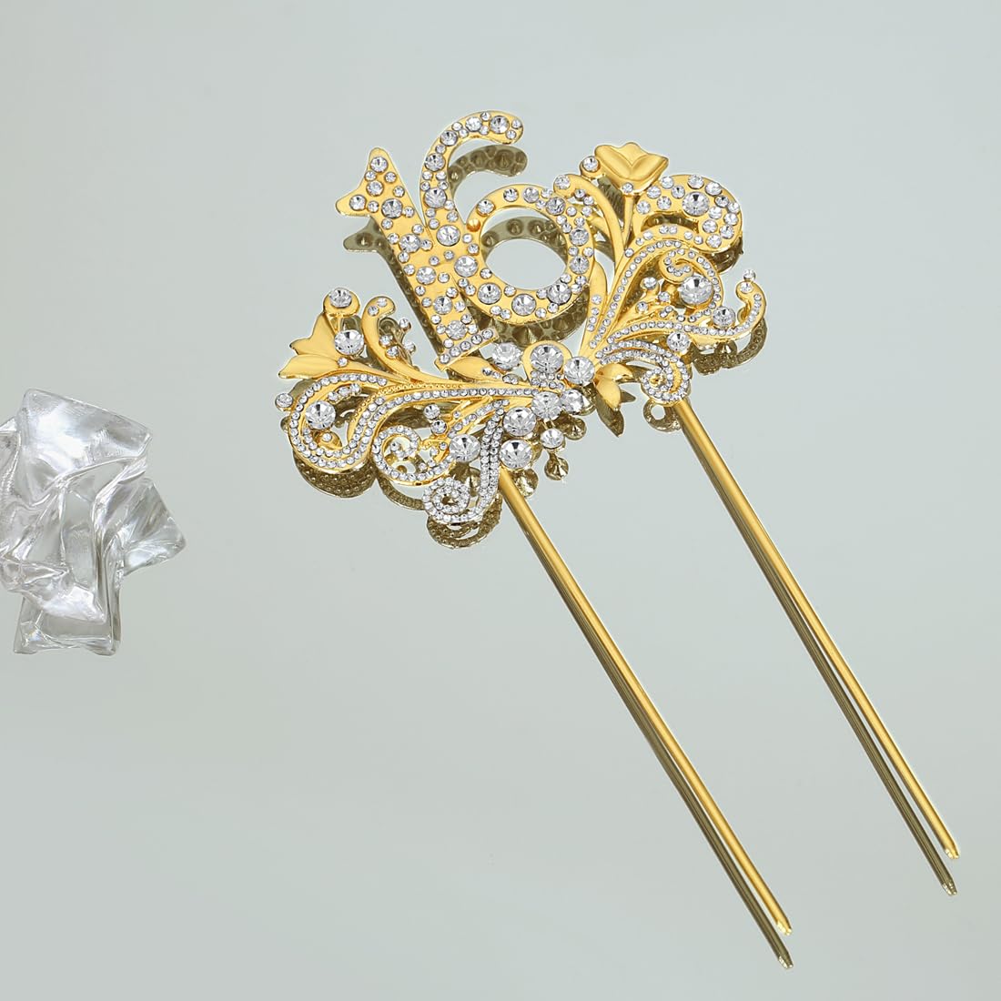 Snapklik.com : Lovelyshop Luxurious Gold Wings Metal Cake Topper