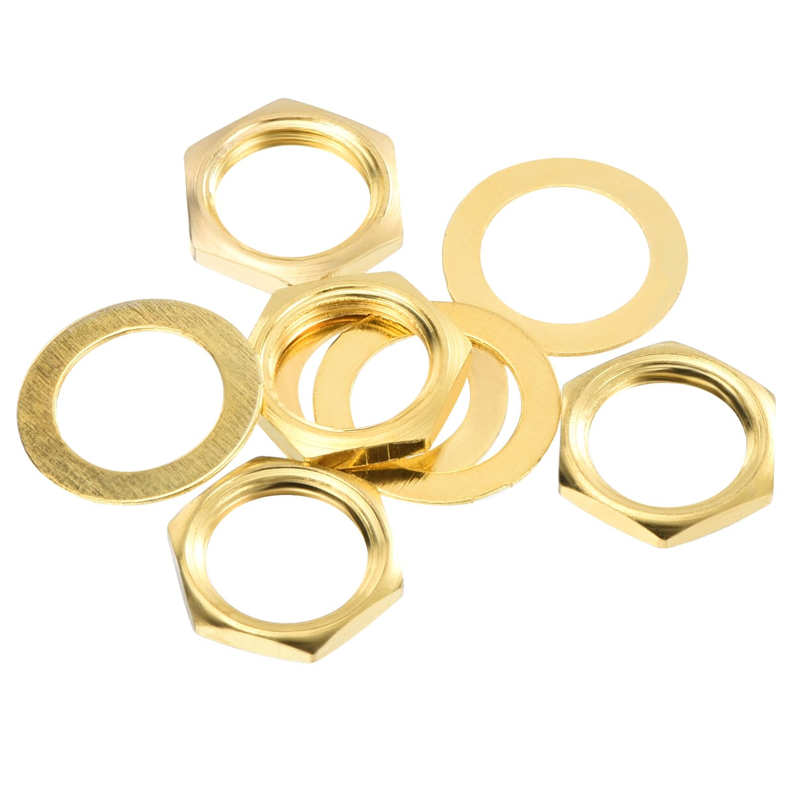 Snapklik.com : MECCANIXITY 4 Set Gold Guitar Nuts And Washers