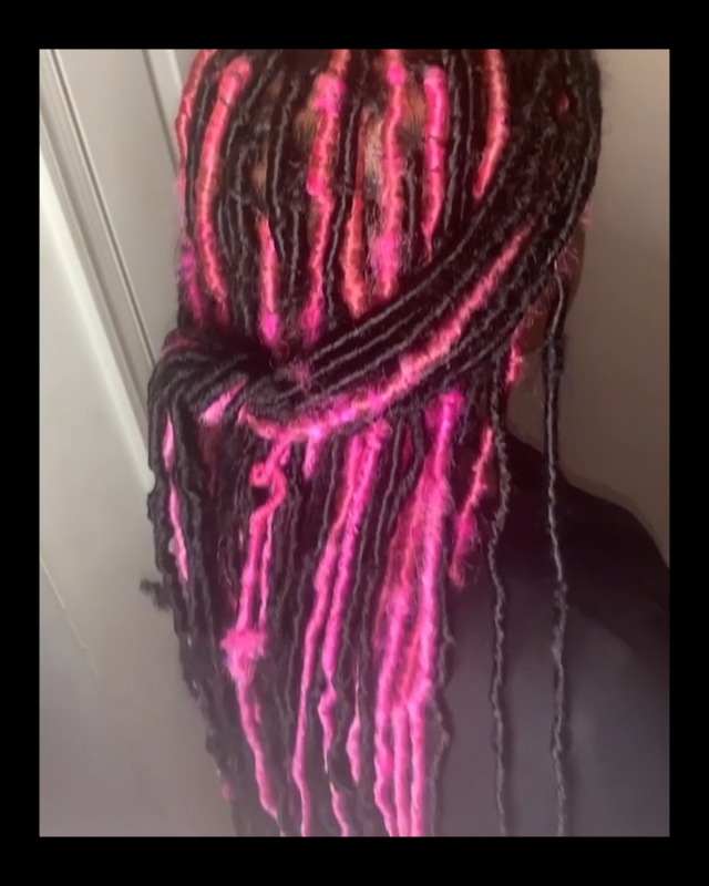Watch crochet hair pink soft locs faux locs 36 inch braiding hair on ...