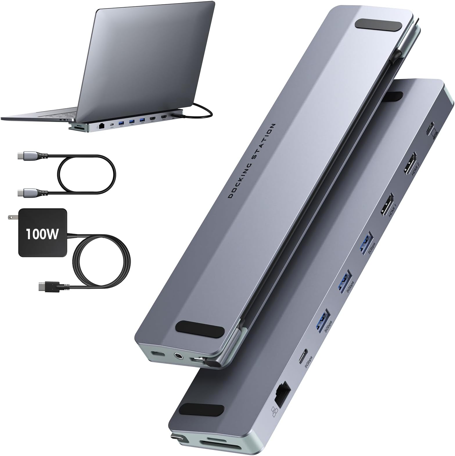 Amazon.com: Baseus USB C Docking Station, 3-Screen 4K Multitasking ...