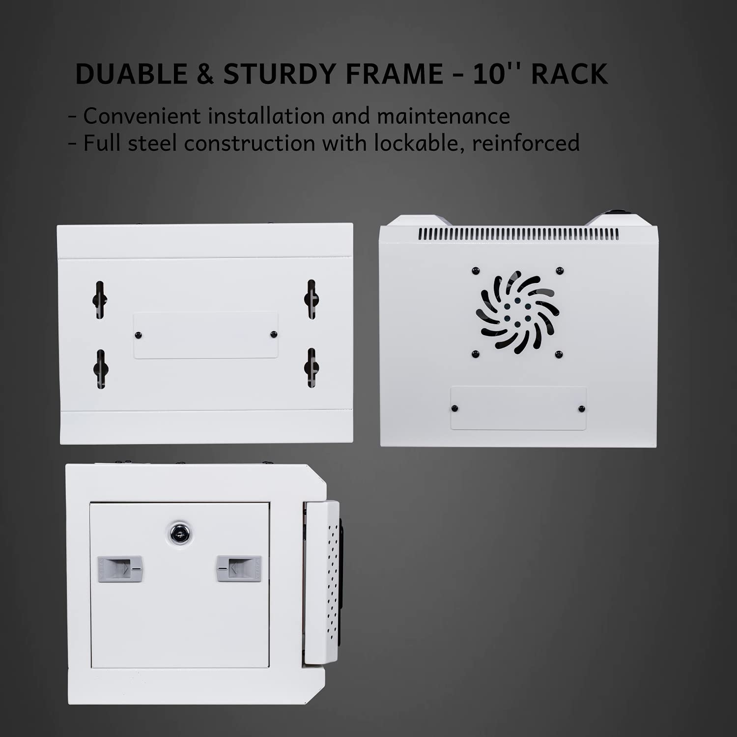 Snapklik.com : Kenuco SOHO Mini 10 Rack For 10 Patch Panels, Shelves ...