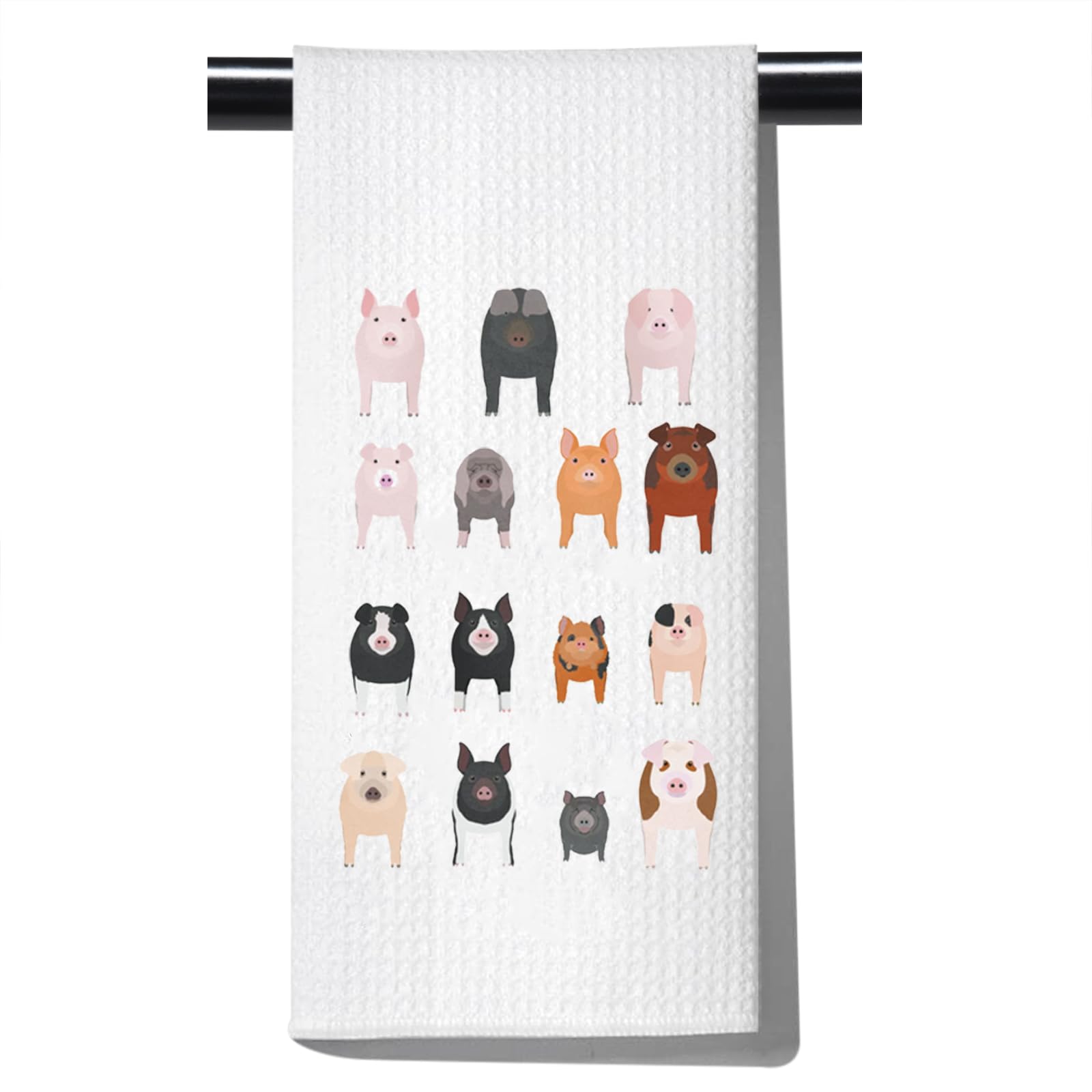 Amazon.com: POFULL Pig Dish Towel Pig kitchen Decor Pigs Breeds Gift ...