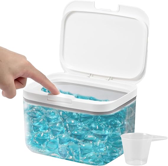 Amazon.com: 94oz /2.8L Laundry Pods Container,Sealed and Automatic Pop ...