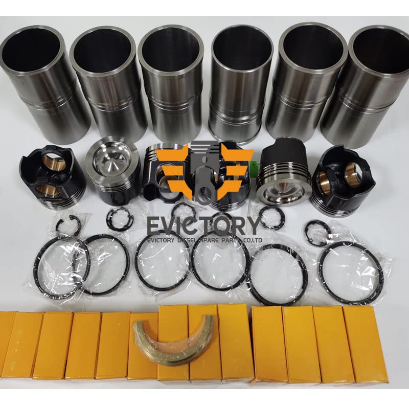 for CAT C13 C-13 Engine Rebuild kit Piston Ring Liner Gasket Bearing ...
