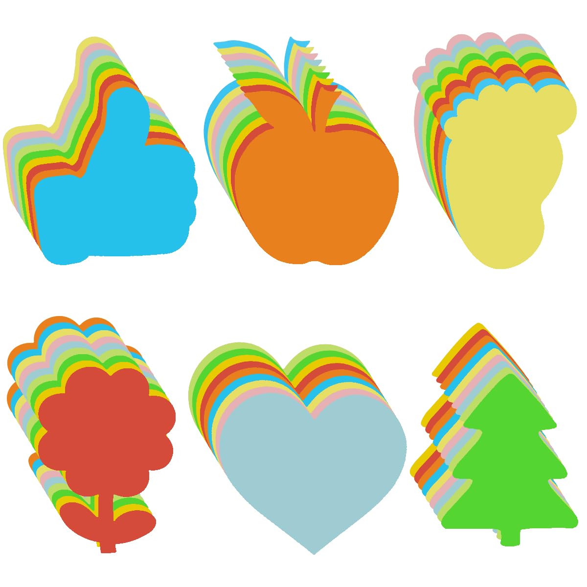 162 PCS Cutouts Paper, FineGood Die Cuts Paper Flower Heart Tree Shape ...