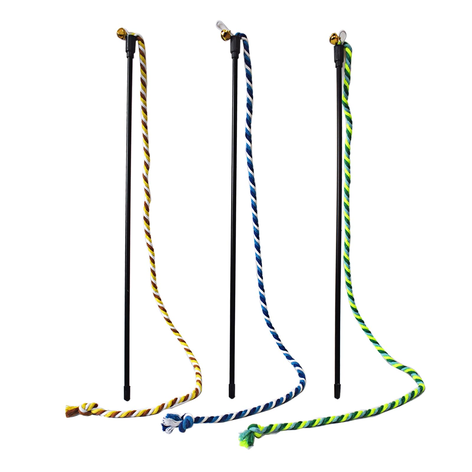 Amazon.com : lpdrzka Cat Wand Toys, 3 PCS String Cat Toys Colorful Hemp ...