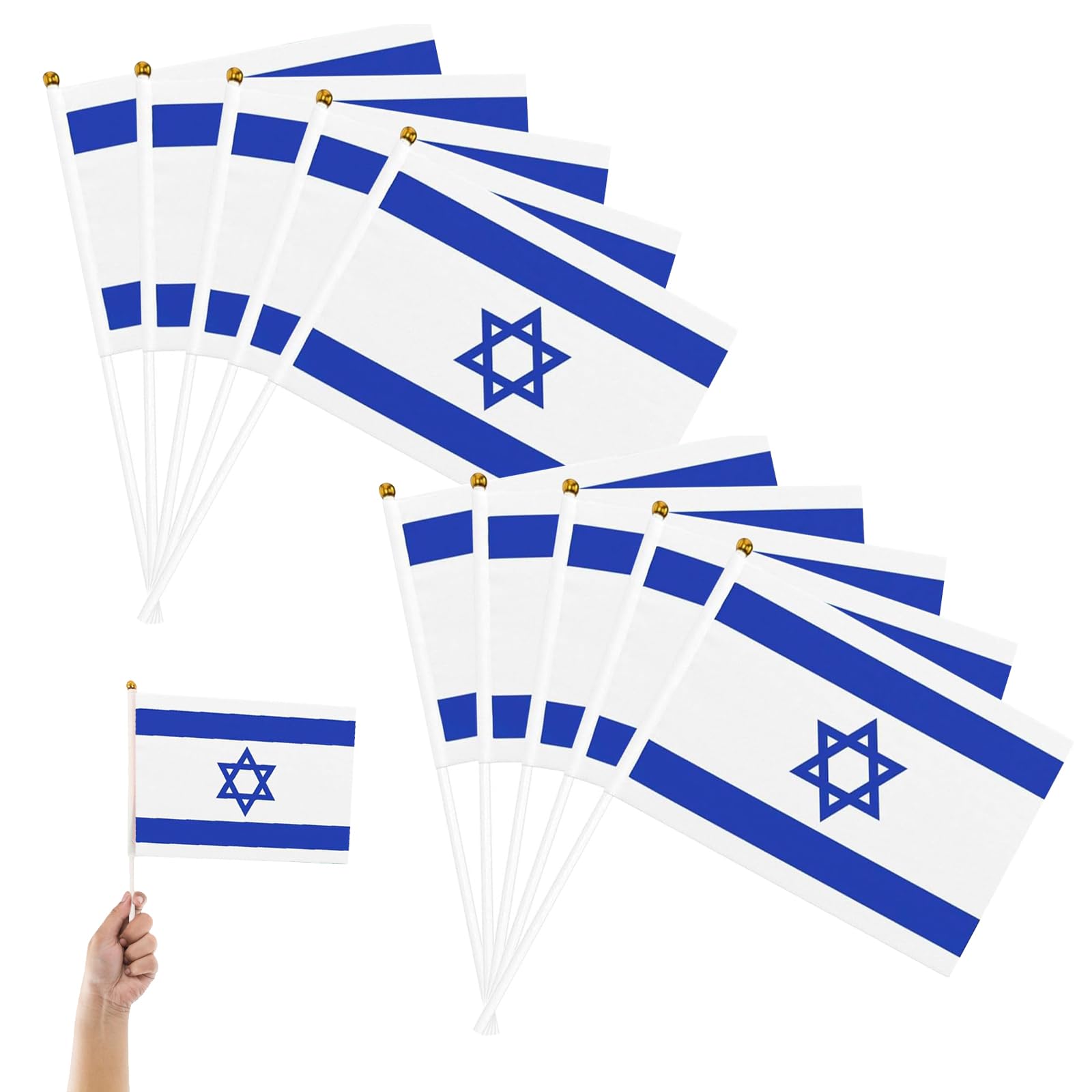 Petit Drapeau d'Israël,Drapeaux d'Israël,Drapeaux à Manivelle d'Israël ...