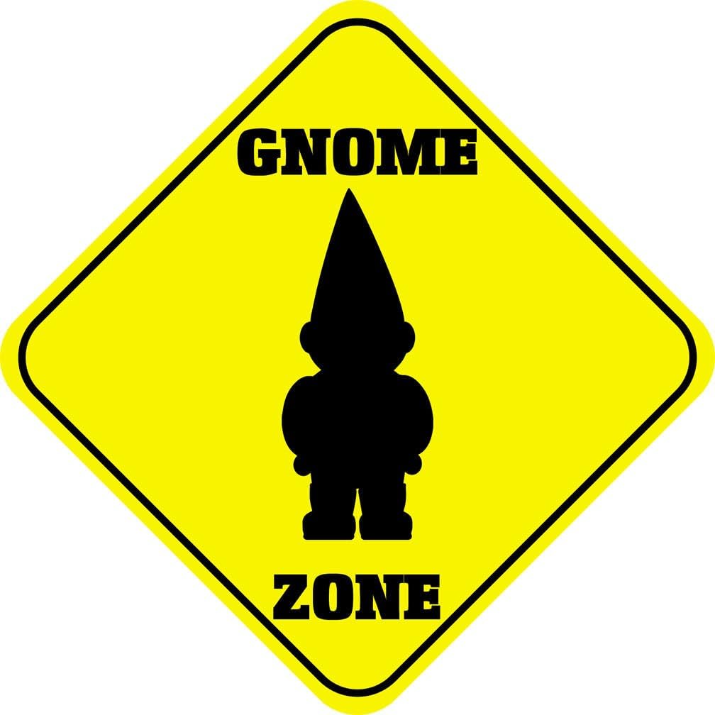 Amazon.com : Gnome Zone Crossing Funny Novelty SignVinyl Sticker Decal ...