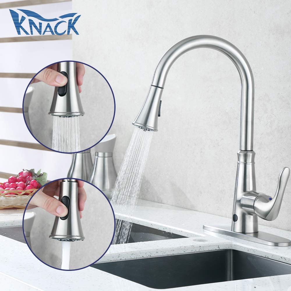 (incomplete ) Kitchen Faucet with Pull Down Spray Head, Two Sensors ...