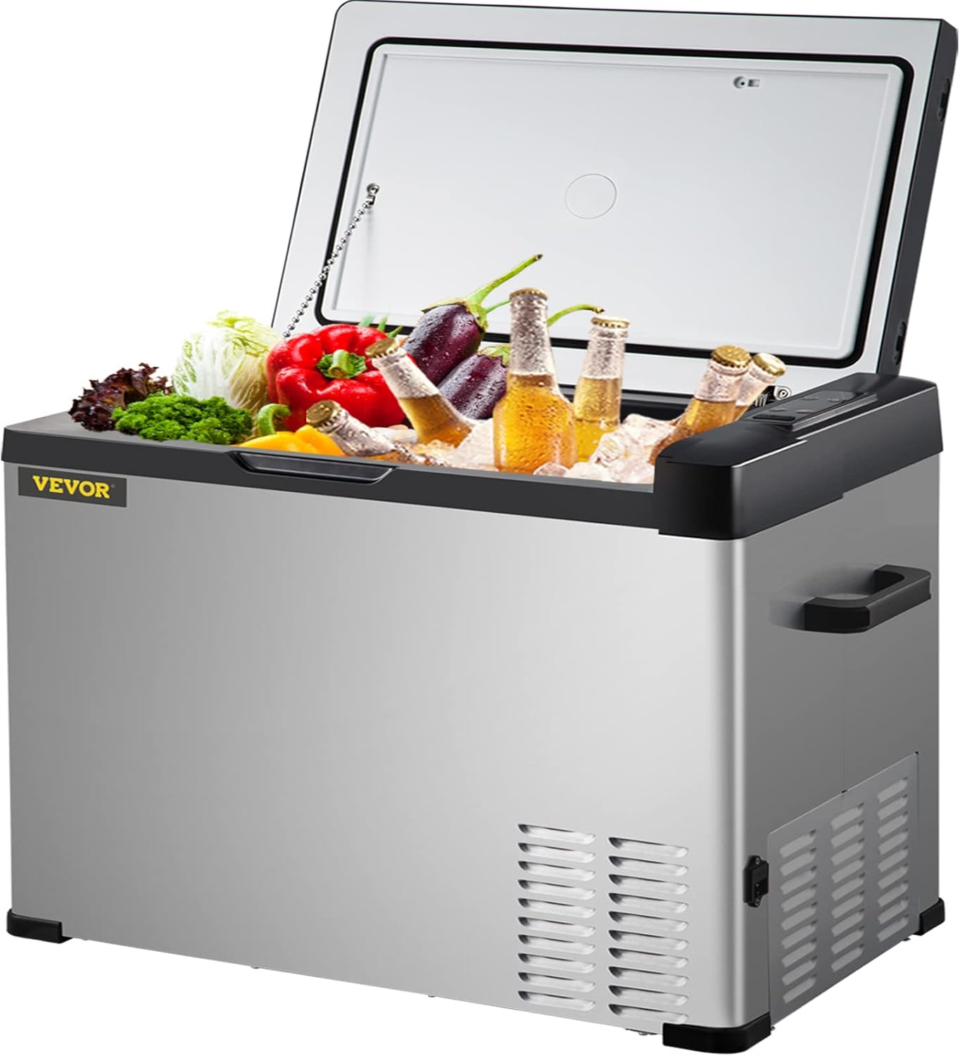 Amazon.com: VEVOR 12V Portable Fridge, Dual Voltage (12V/24V DC & 110 ...