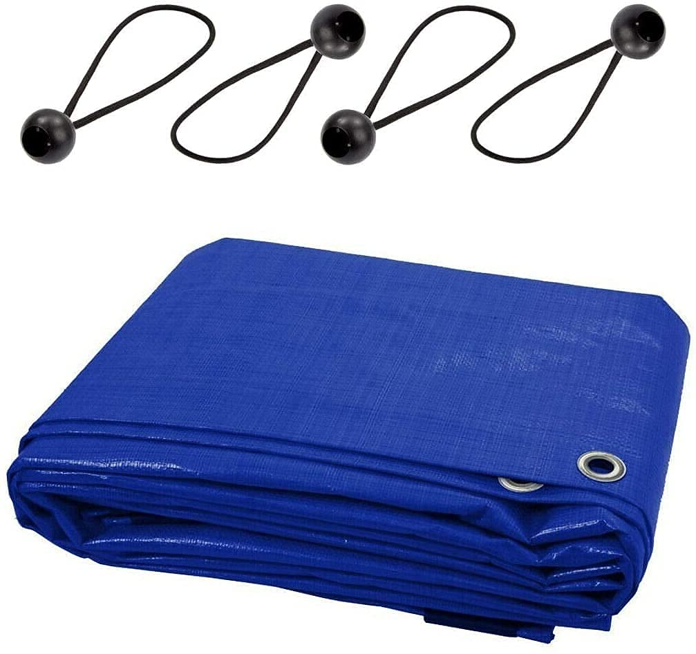 2 x 3 m Blue Tarpaulin Cover, Waterproof, Weatherproof, Frost-Resistant ...