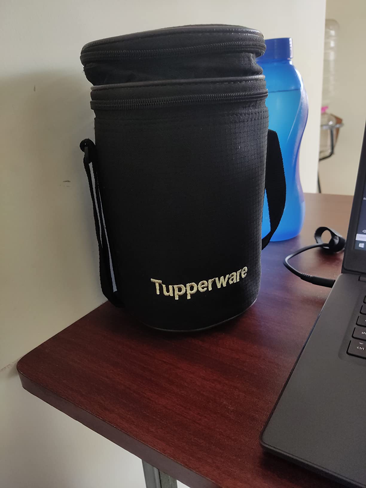 Buy Tupperware Plastic Xtreme Executive Lunch Set (Blue, Black), 180 Ml ...