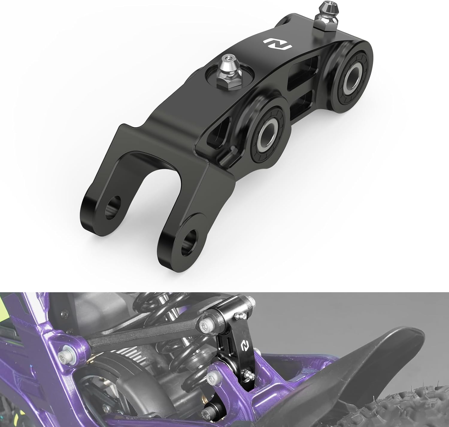 Amazon.com: NICECNC Rear Shocks Progressive Suspension Link Black Rear ...