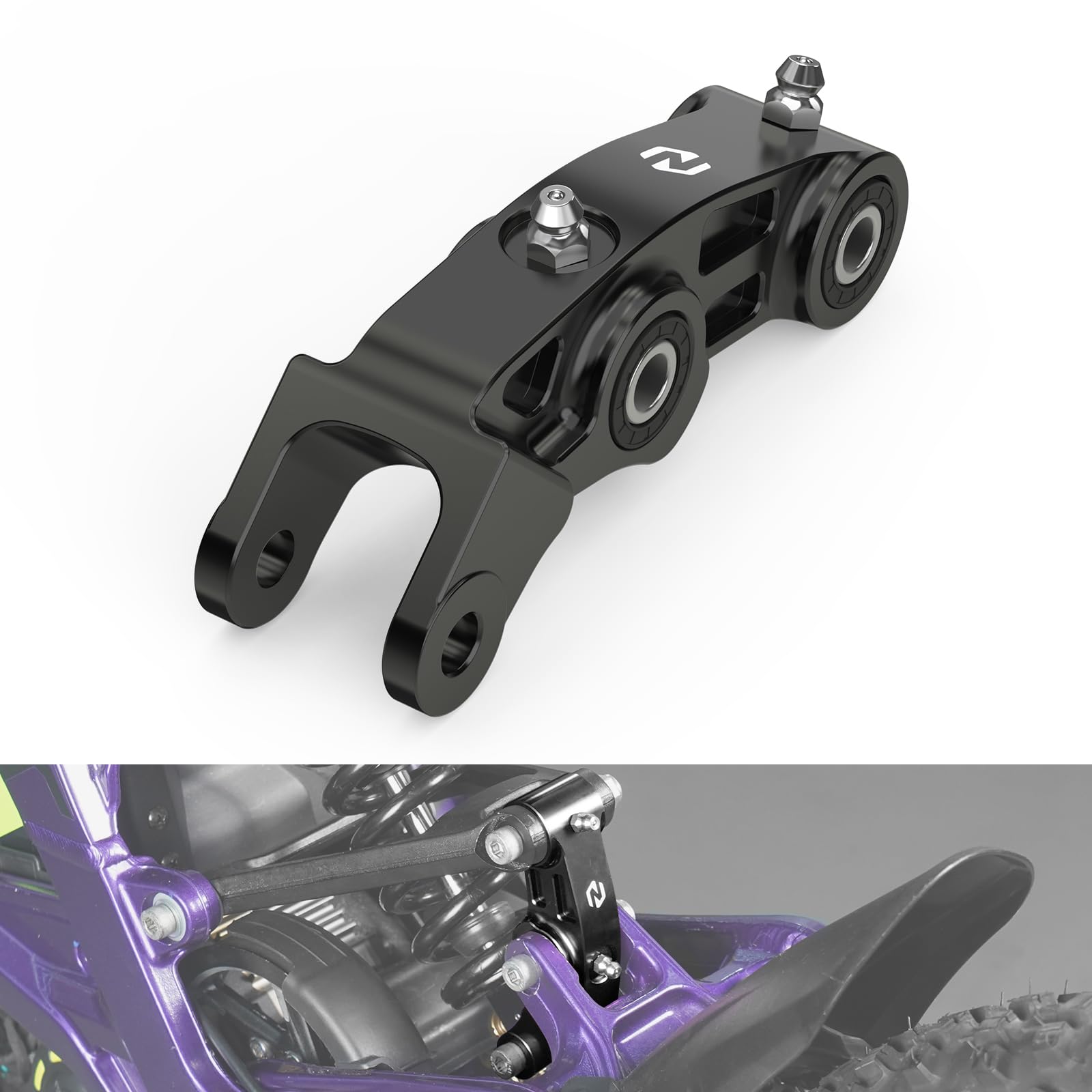 Amazon.com: NICECNC Rear Shocks Progressive Suspension Link Black Rear ...