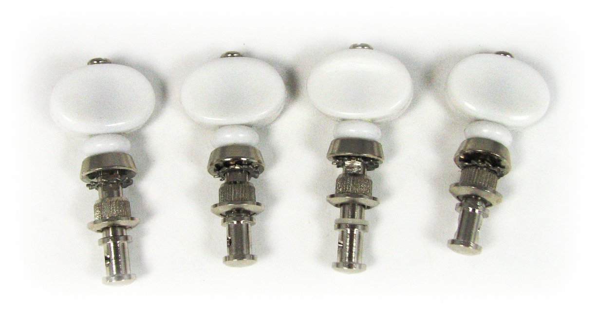 4pc. Chrome Friction-style Ukulele Tuners with Pearloid Buttons ...