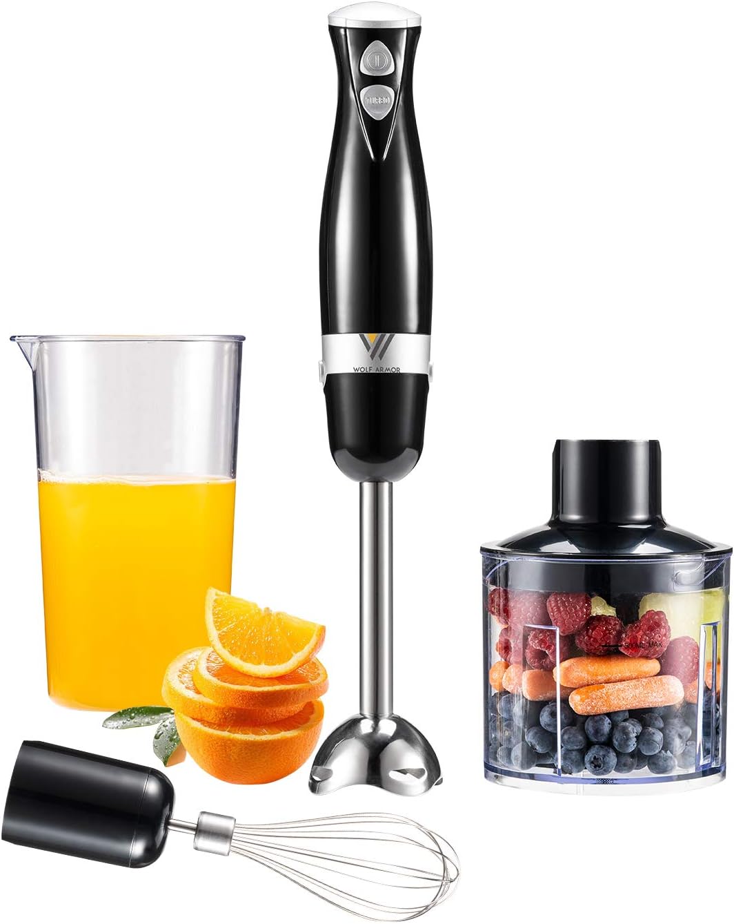 Amazon.com: WOLF ARMOR 3-In-1 Immersion Hand Blender, 300 Watt, 2-Speed ...