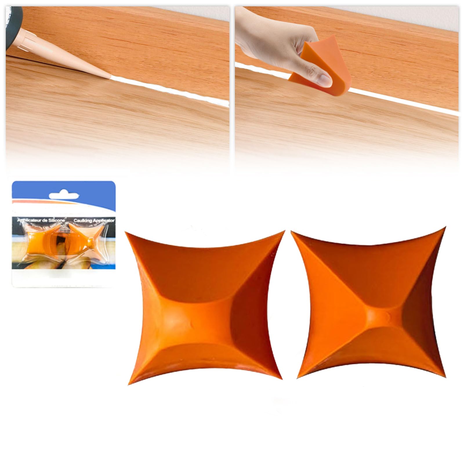 2PCS Silicone Seam Tool,3 in 1 Silicone Caulking Tool,Reusable Caulk ...