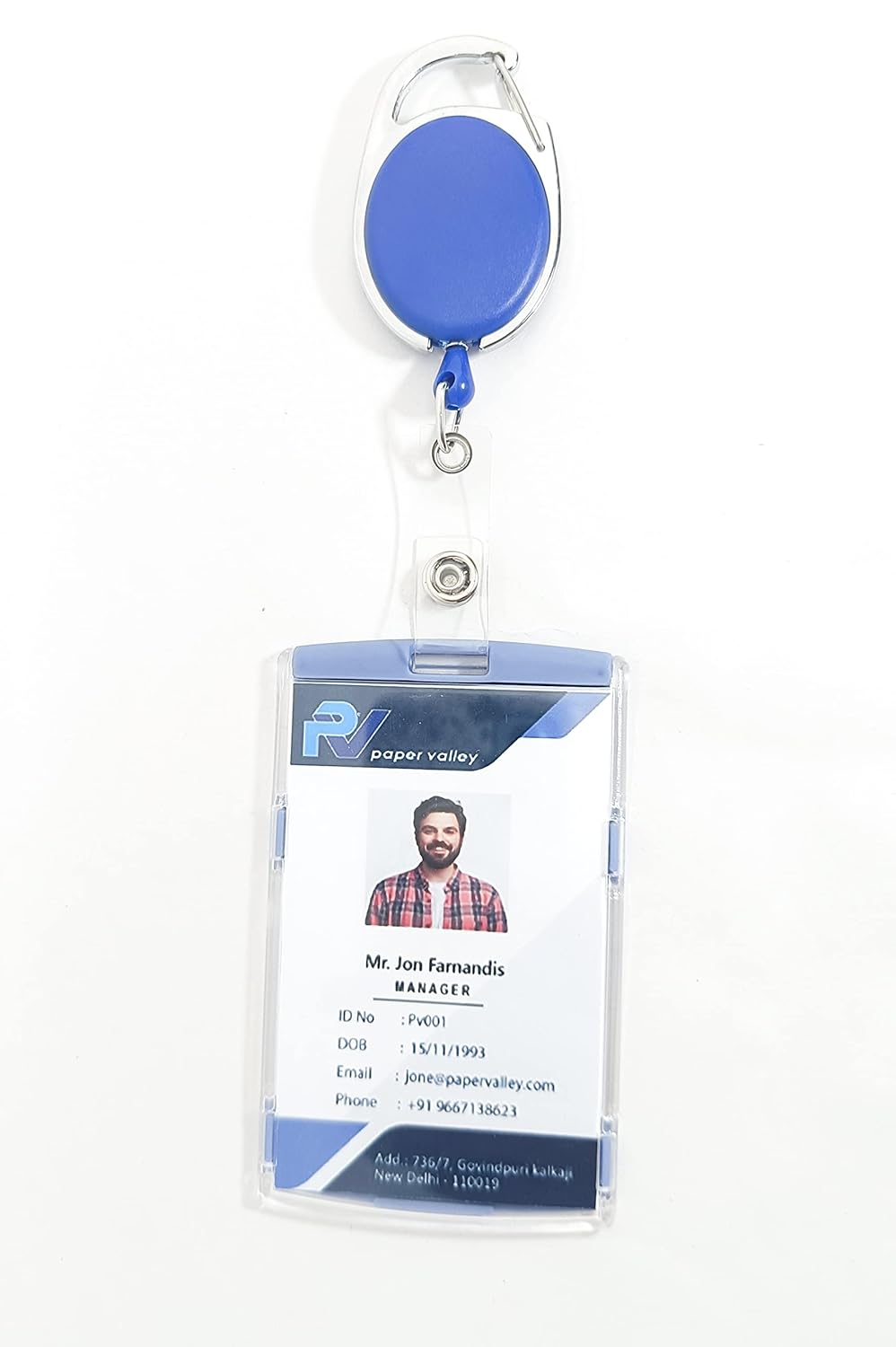 PAPPER VALLEY Slim Hard Plastic Id Card Holder - Stylish and Compact ...