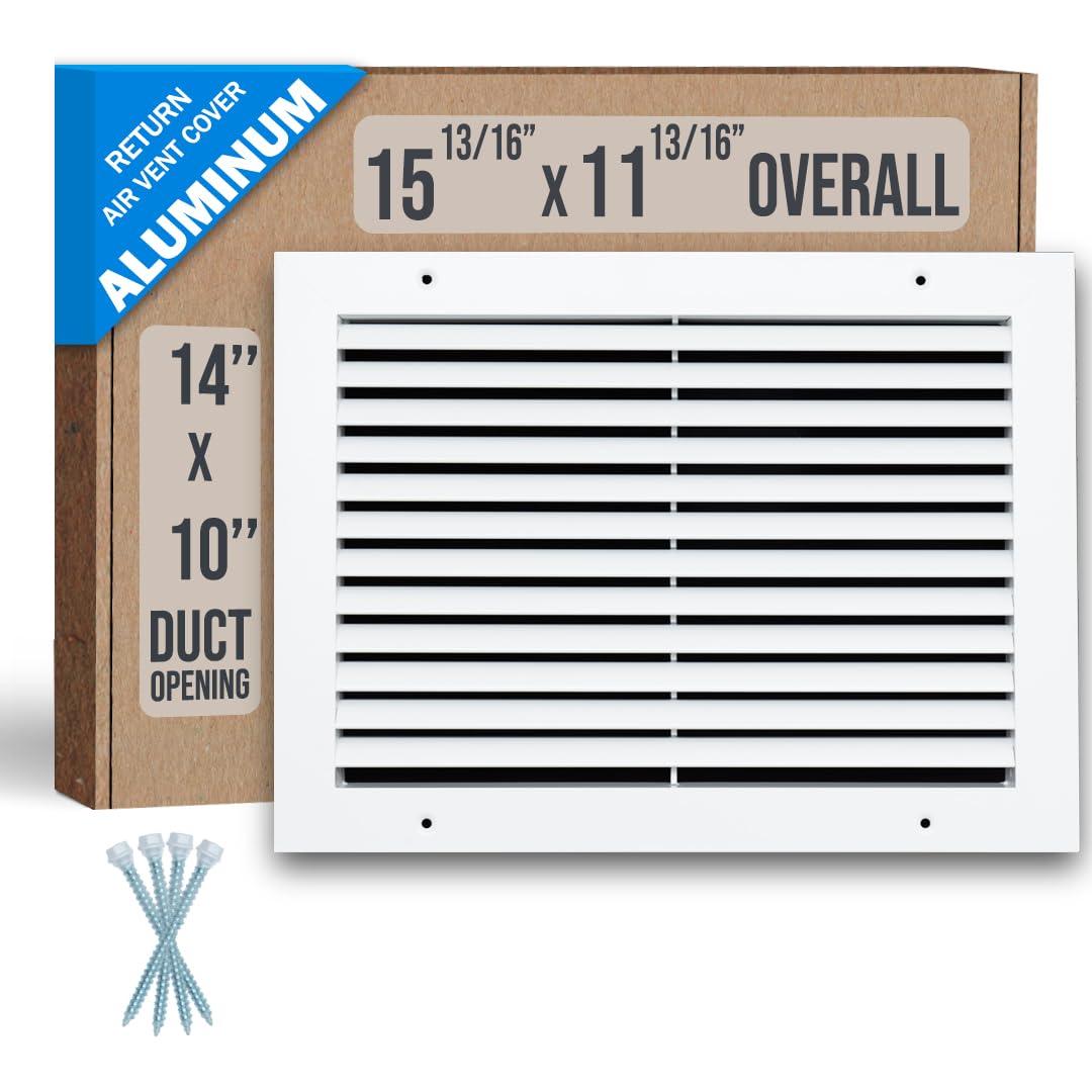 Fits 14x10 Duct Opening | Aluminum Return Air Grille by Handua | Vent ...