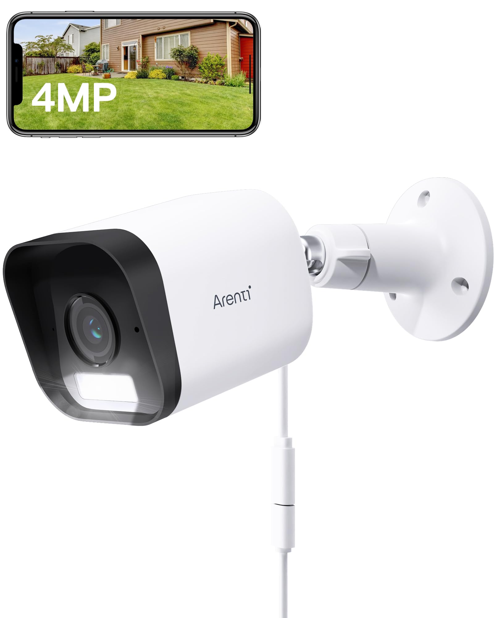 Amazon.com : ARENTI Outdoor Cameras for Home Security, 4MP Security ...