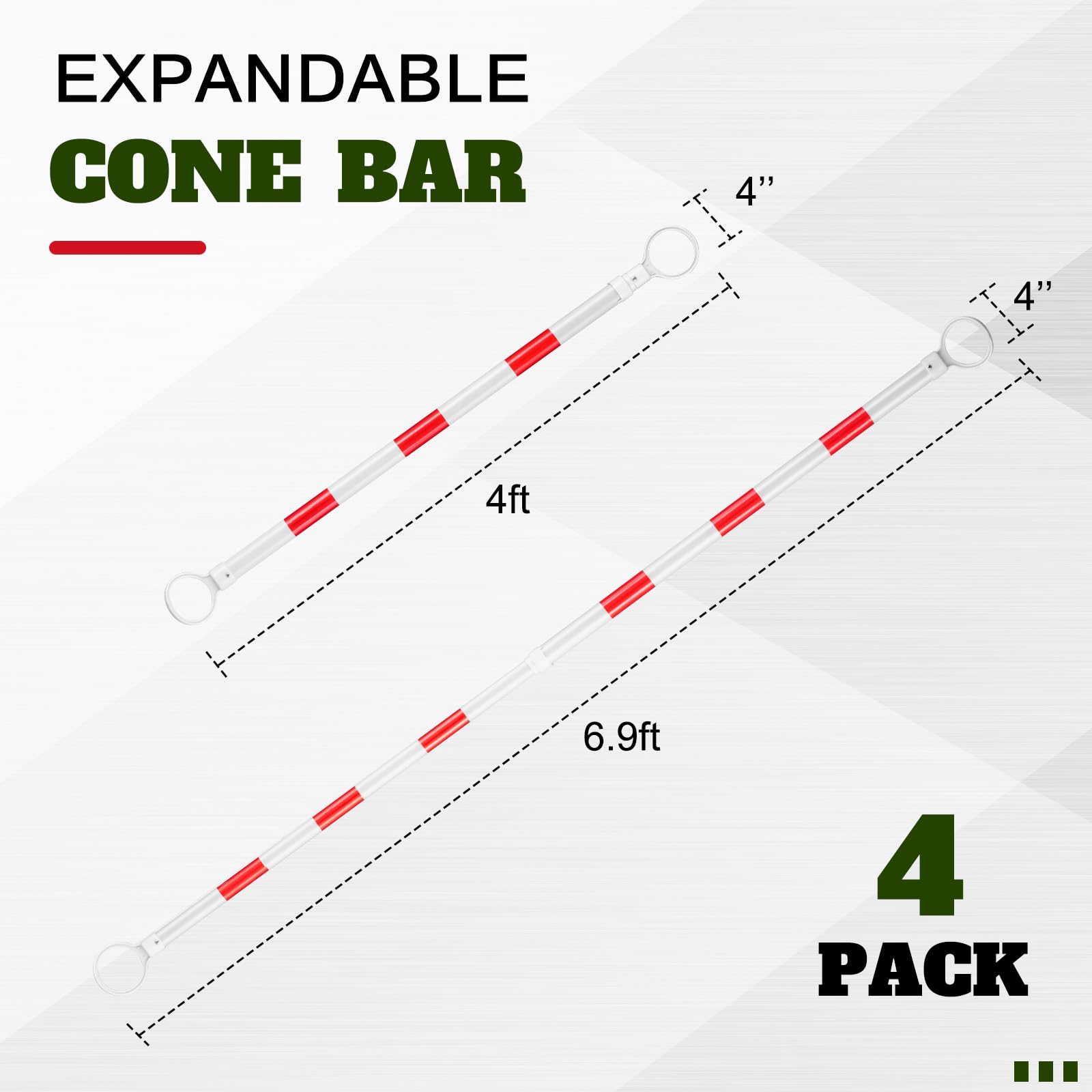 Snapklik.com : Kanayu 4 Pcs 4-6.9 Ft Retractable Cone Bar Extendable ...