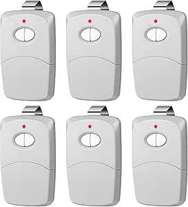 Kingdder 6 Pcs Two Button Gate Remote Control Compatible with Linear ...