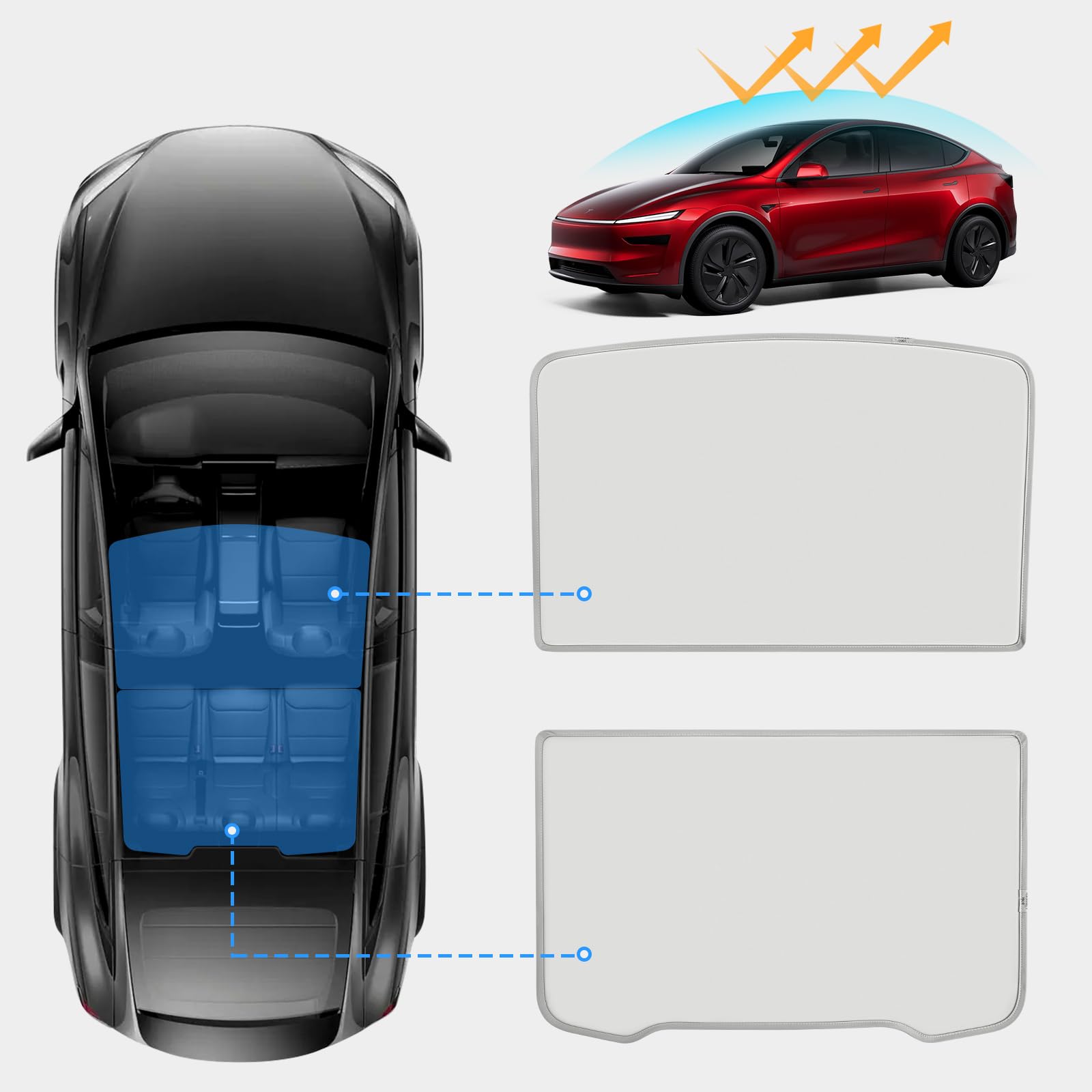 Tesla Model Y Sunshade Roof Sunroof Sunshade For Tesla Model Y Juniper ...