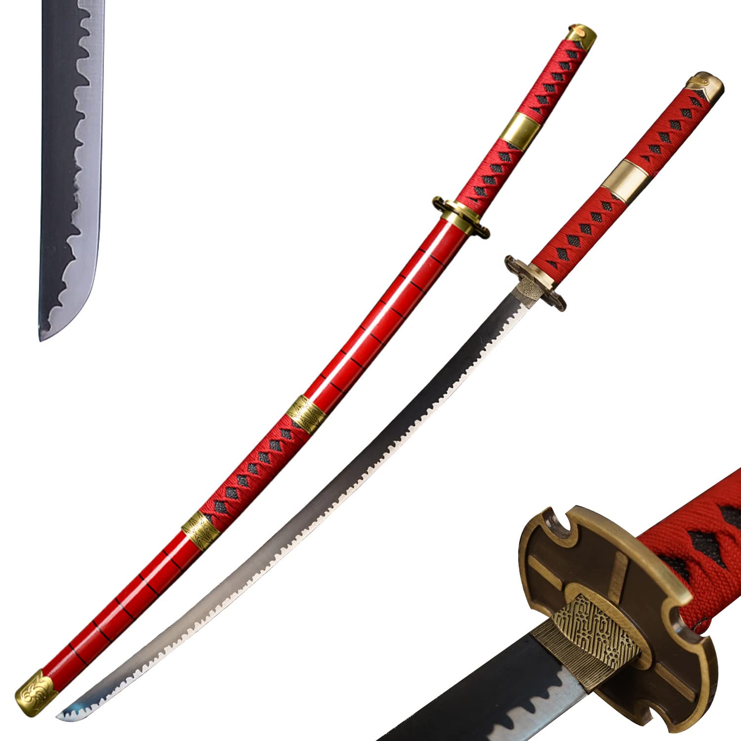 Snapklik.com : 40" Roronoa Zoro Metal Kitetsu Swords,Japanese Anime ...