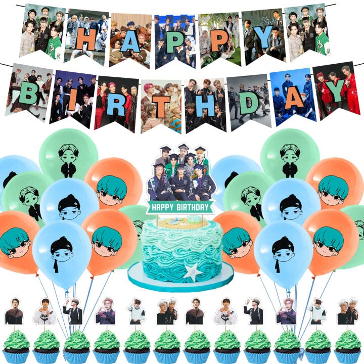 Buy ATEEZ Singer Party Decorations Set, ATEEZ Theme Birthday Supplies ...