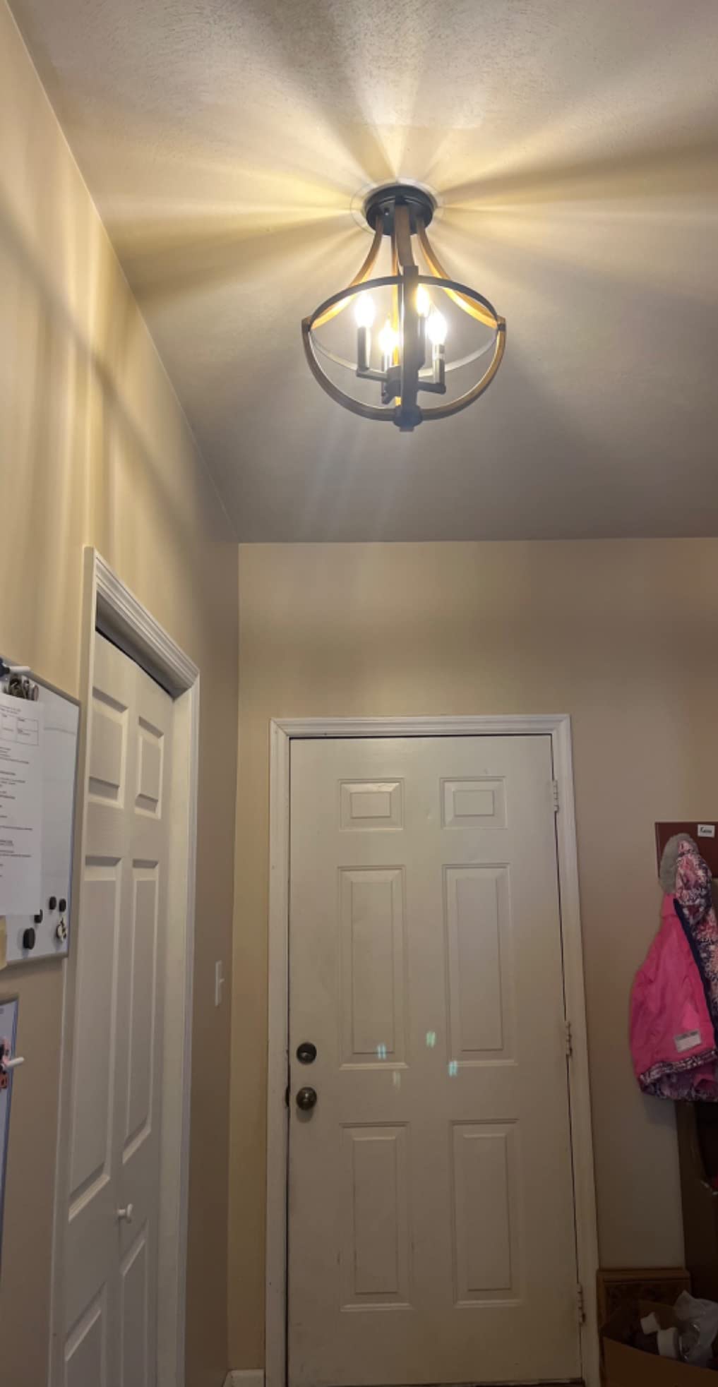 Modern Farmhouse Gold Hanging Pendant Light 2 Pack 4 Lights Rustic ...