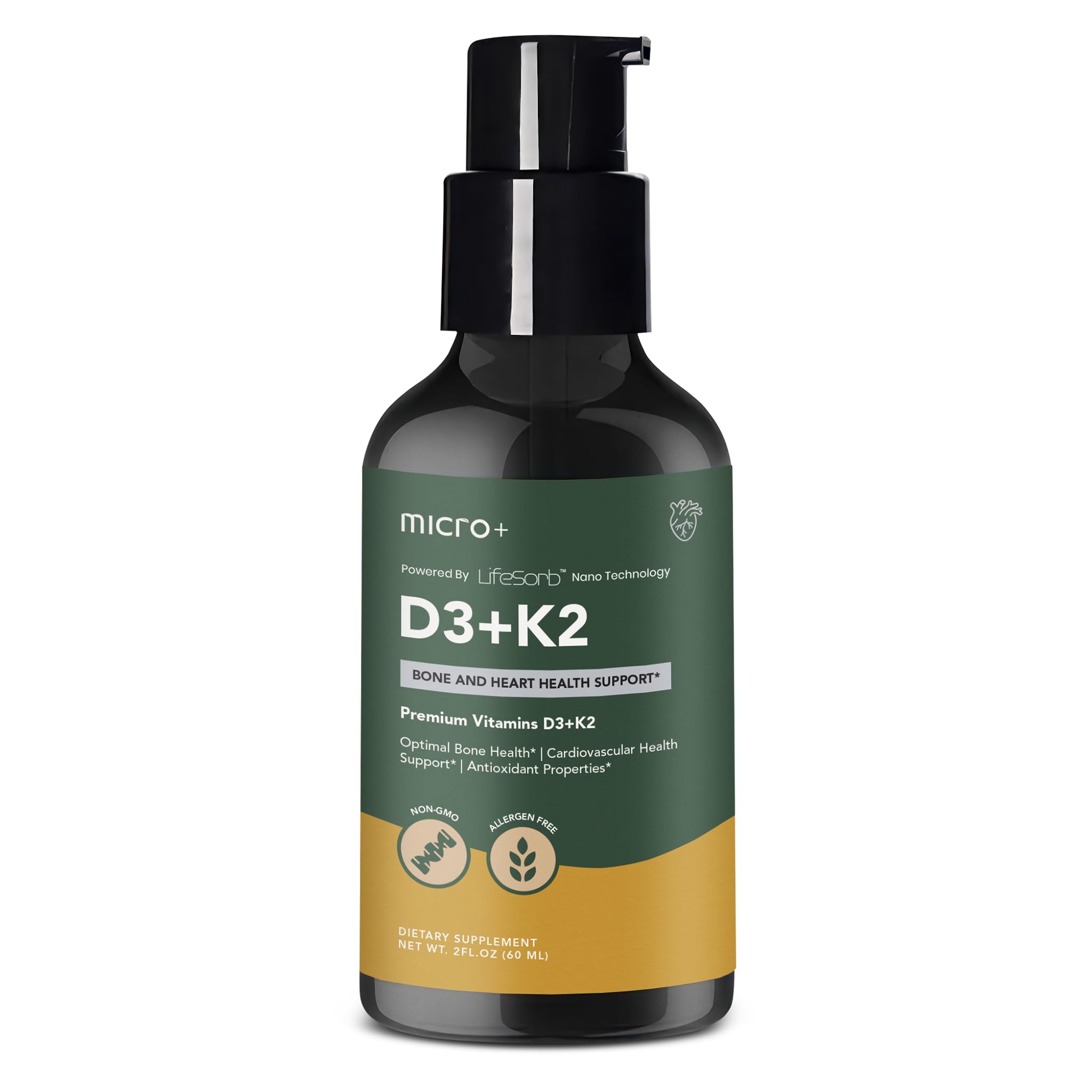 Amazon.com: D3K2+ by Micro+ Vitamin Supplement with LifeSorb Technology ...