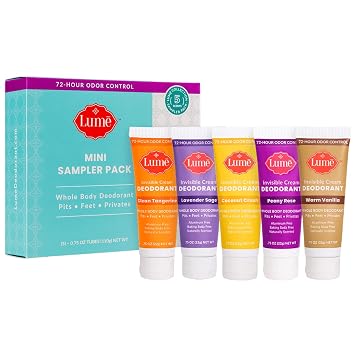 Amazon.com : Lume Deodorant Cream Tube 5 Pack Sampler - Deodorant for ...