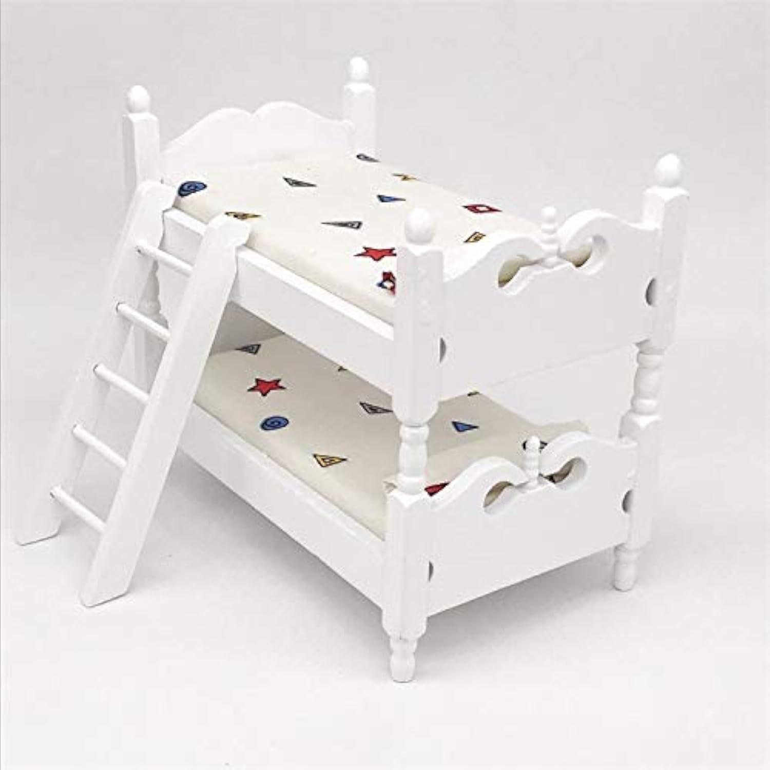 Amazon.com: SXFSE Loft Bed, 1:12 Wooden Dollhouse Miniature Furniture ...