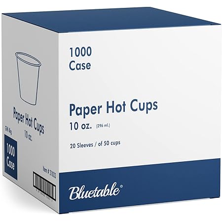 Amazon.com: NYHI 300-Pack 10 oz. White Paper Disposable Cups – Hot ...
