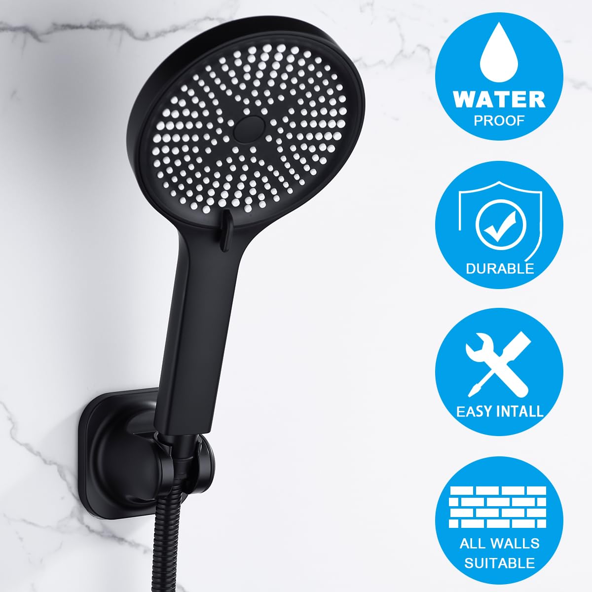 Snapklik.com : Hand Held Shower Head Holder, Adhesive Showerhead ...