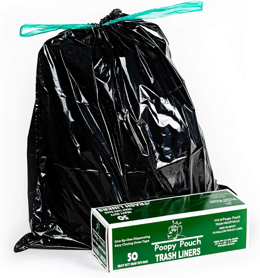 Amazon.com: Poopy Pouch PP-13 GAL Heavy Duty Draw Tape Trash Receptacle ...