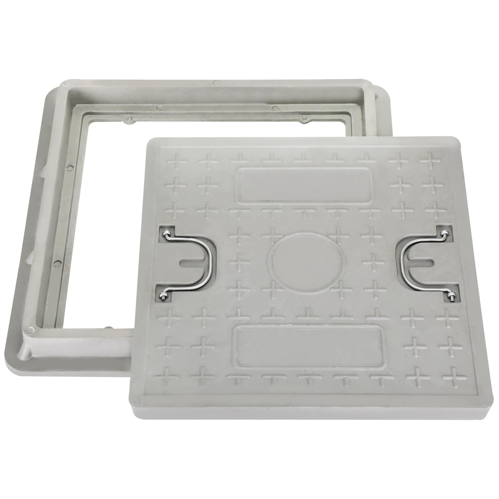 Buy Solid Manhole Cover and Frame 24 * 24in,Square Fiberglass Manhole ...