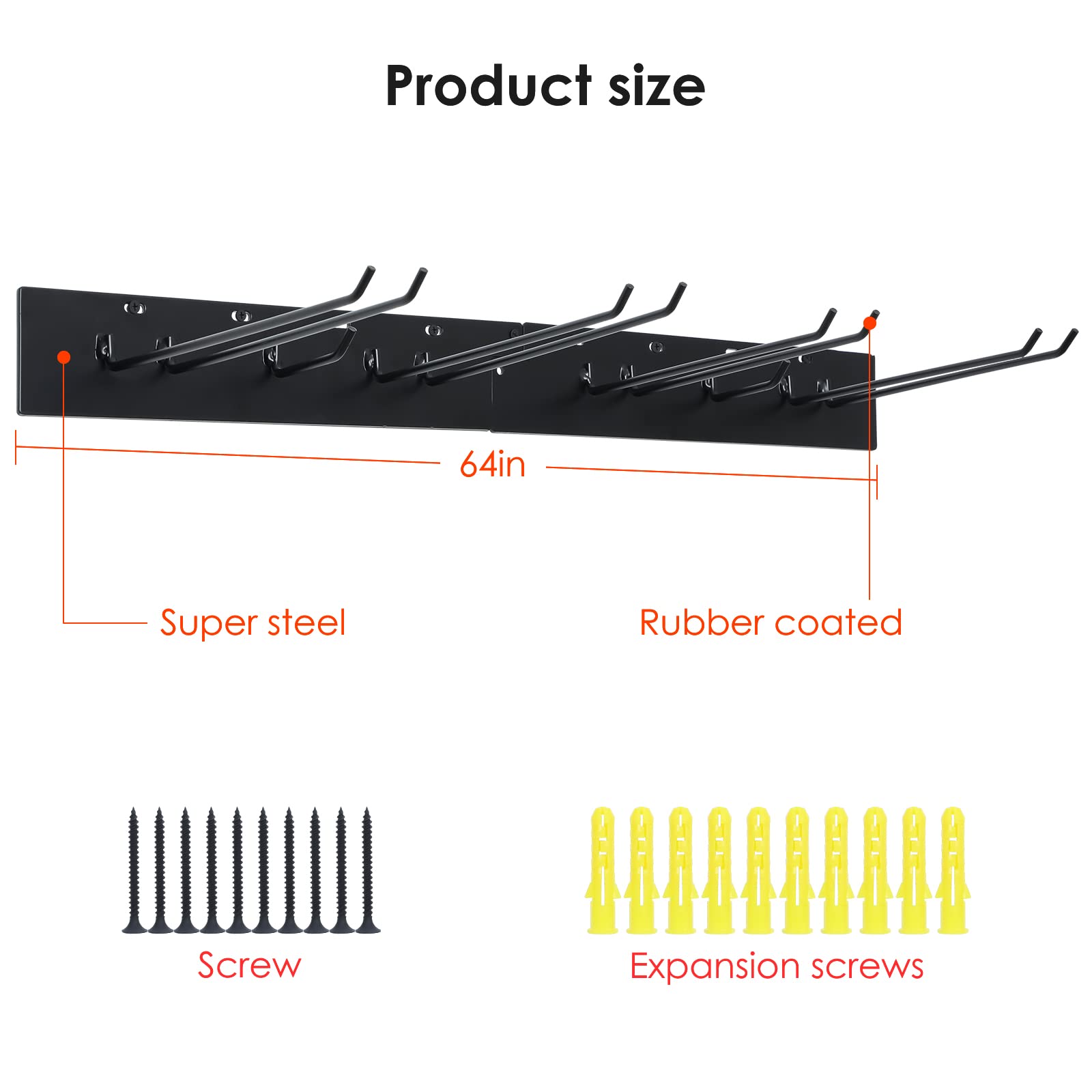 Iswabard Garage Tool Organizer Wall Mount, Set of 2, Garage ...