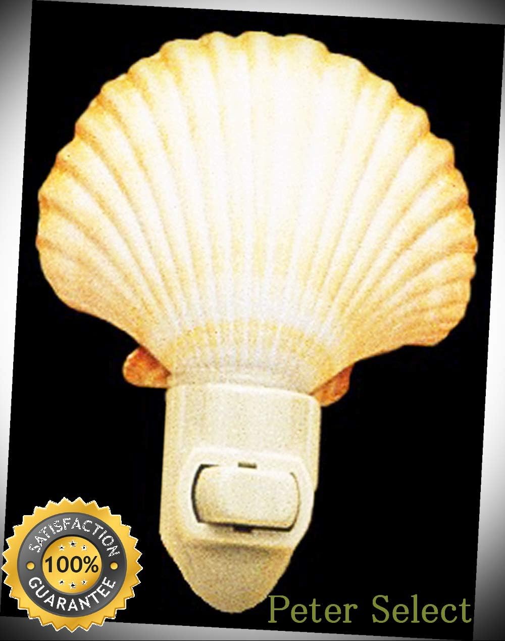 Amazon.com : Real Seashell Night Light Mexican Deep Scallop Shell ...