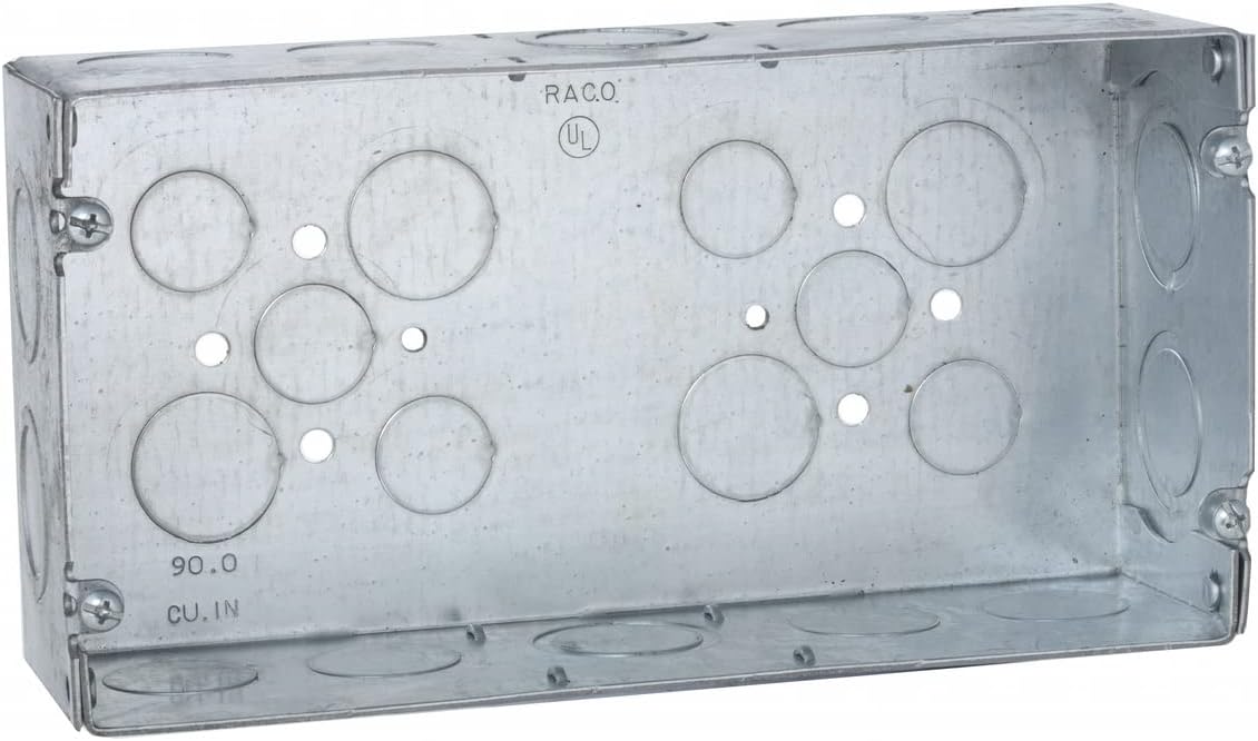 Hubbell-Raco 942 (3) Gang 2-1/2-Inch Deep Welded Gang Electrical Box ...