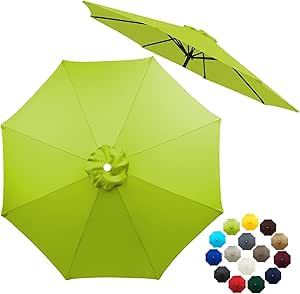 Amazon.com: 7.5ft 9ft Patio Umbrella Replacement Canopy, Outdoor Table ...
