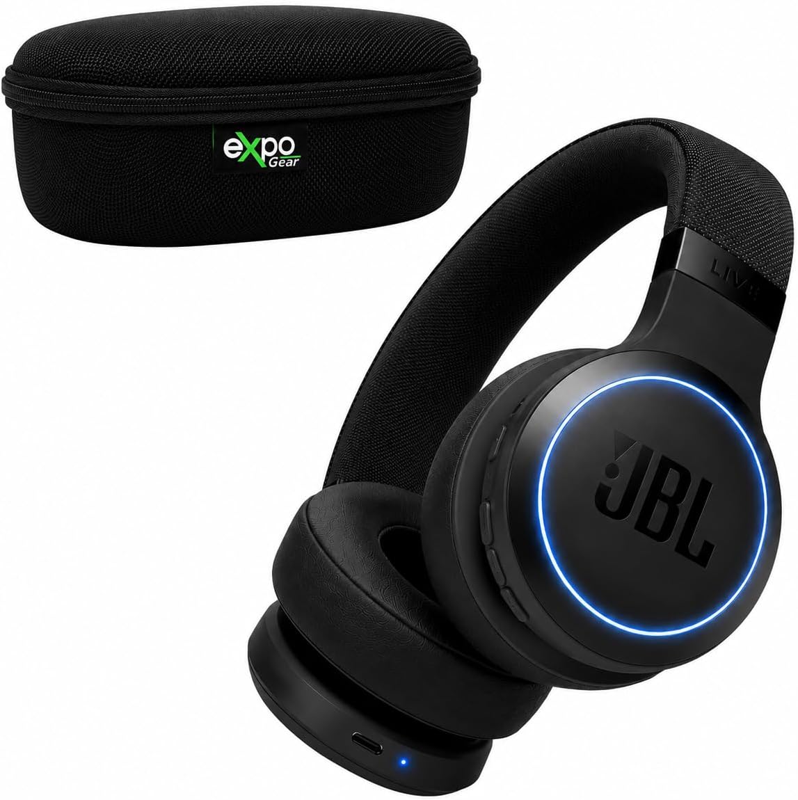 Amazon.com: JBL Live 670NC Case Bundle (Black) Wireless On-Ear ...