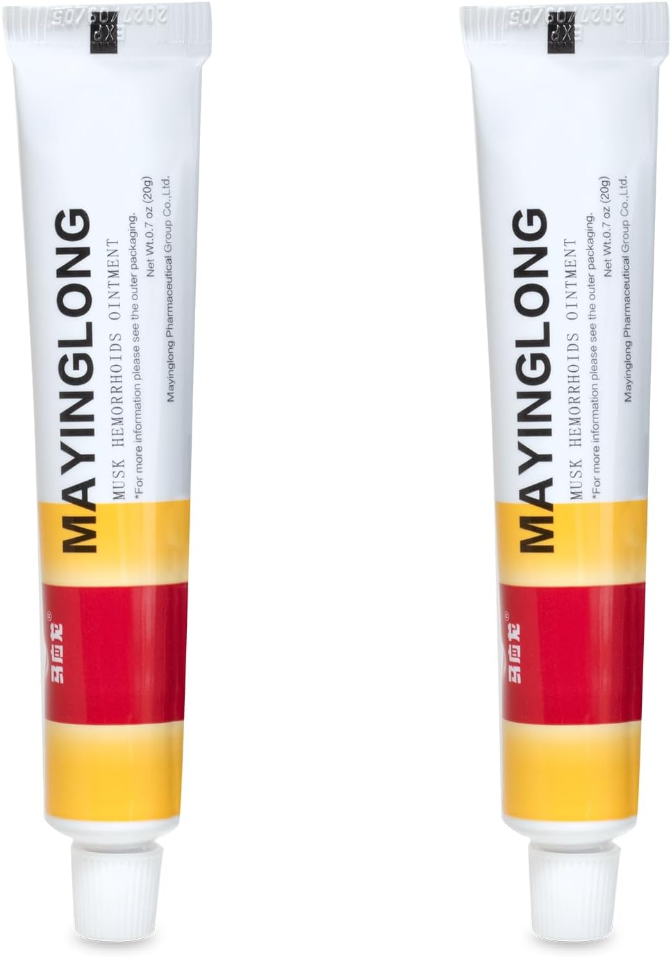 Amazon.com: Mayinglong Musk Hemorrhoids Ointment (2 x 20g Tubes), 40g ...