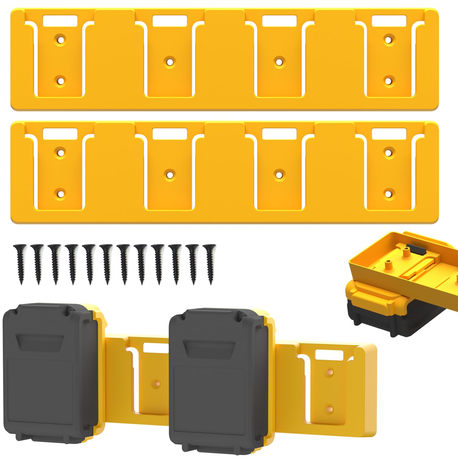 Amazon.com: SZWJT-LV Battery Rack Compatible with DeWalt 20V Battery ...