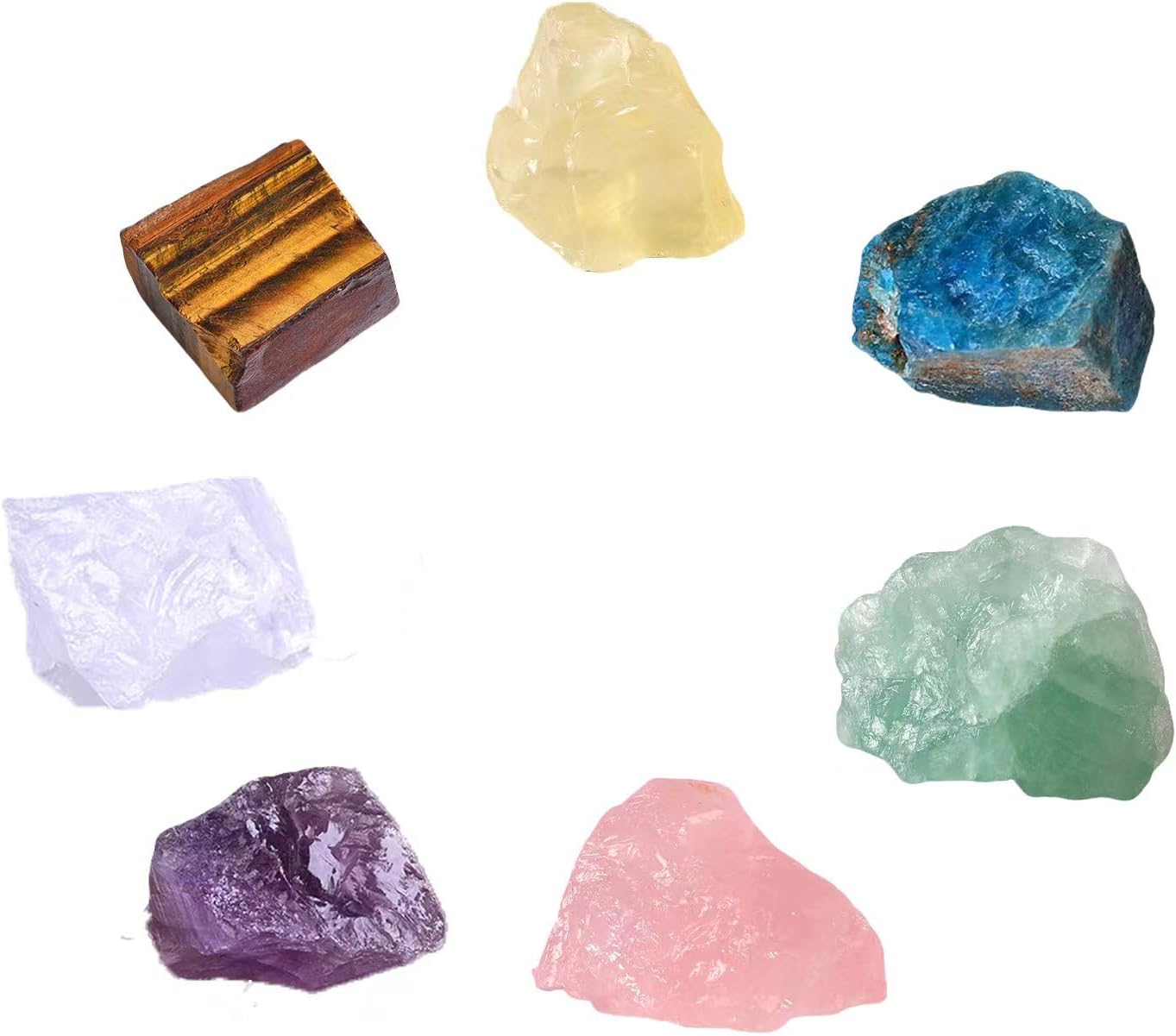 Amazon.com: 7pcs Healing Crystals Set Real Crystals Natural Rough ...