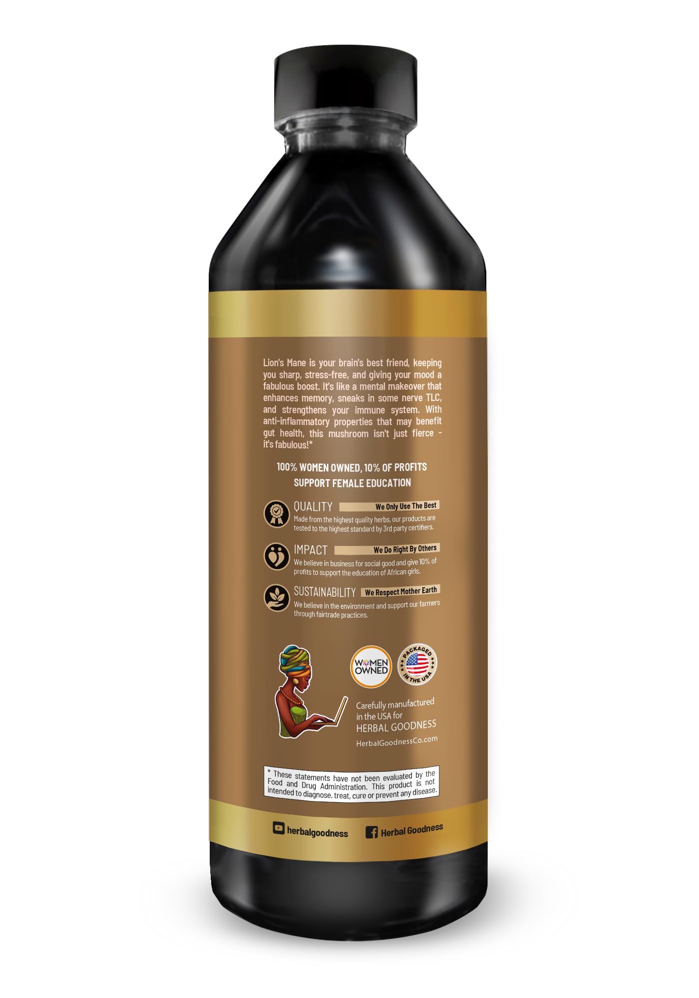 Lion’s Mane Mushroom Extract, Lions Mane Nootropic Focus Supplements ...