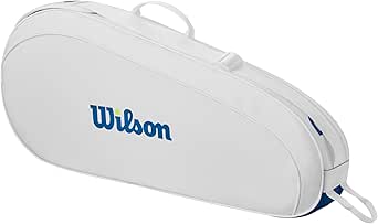 Amazon.com: WILSON US Open Team Tennis Racket Bag White/Blue : Deportes ...