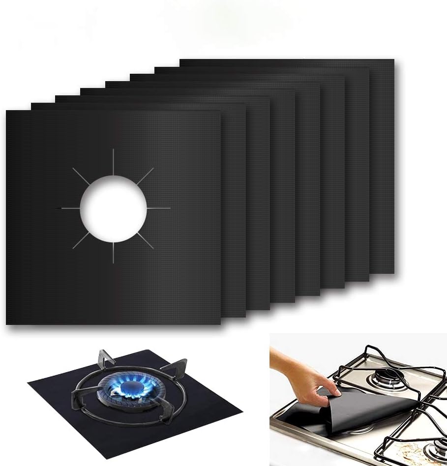 Amazon.com: Gas Range Protectors, TTtree 8 Pack Reusable Gas Stove ...